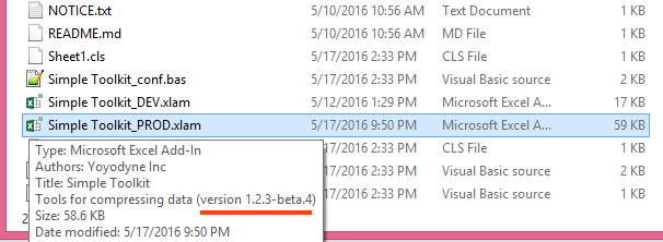 Excel VBA and Version Control